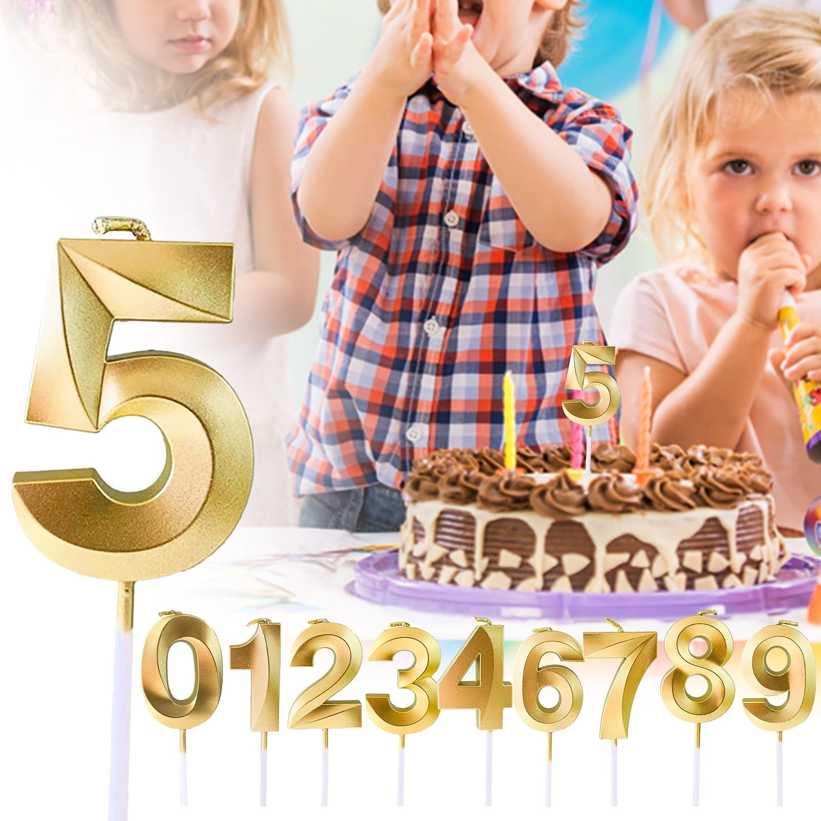 Huayishang Birthday Candles Clearance, Birthday Number Candles 3D Shape ...
