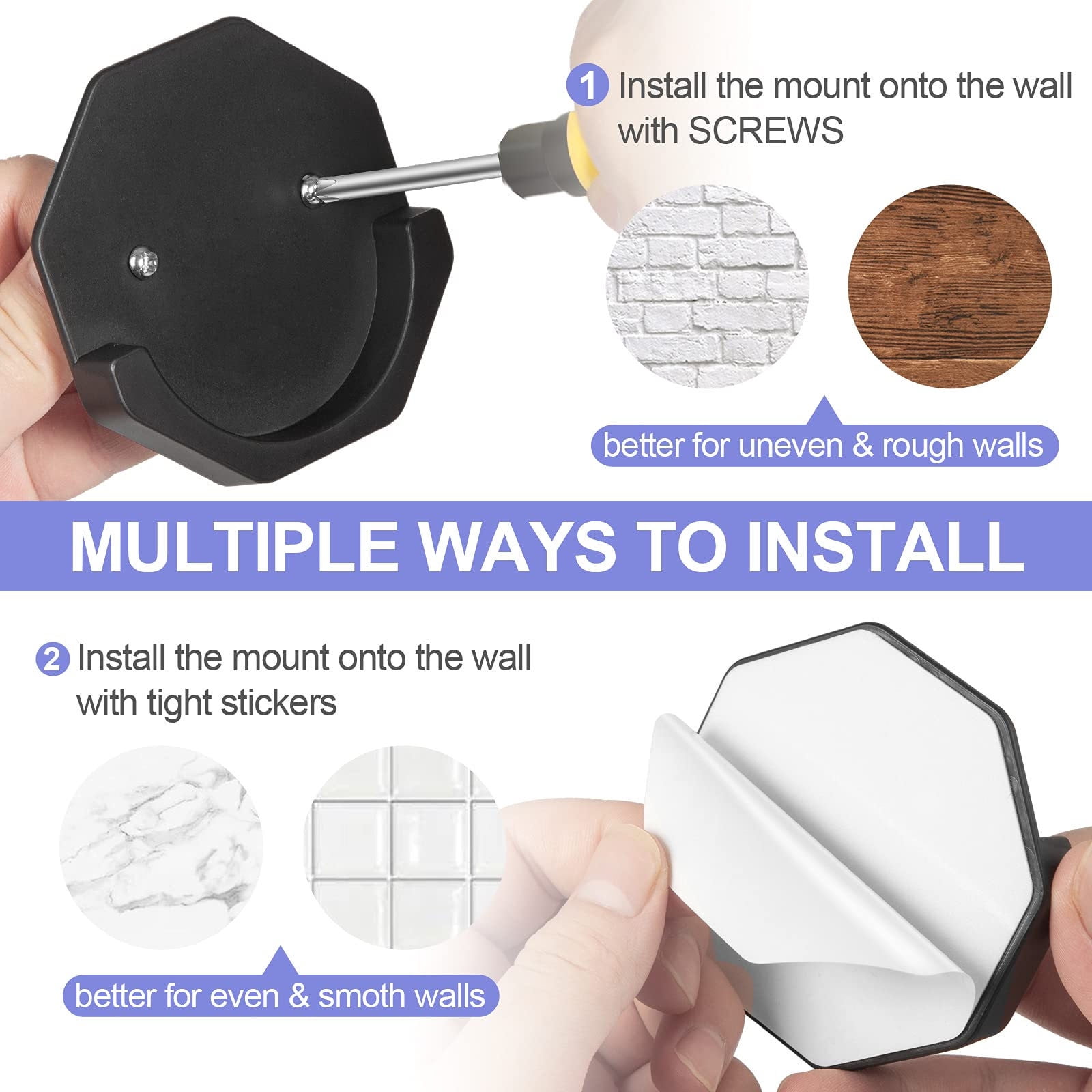 Huayishang Command Hooks Clearance, Large Pole Hanging Fixture Anti-Off ...