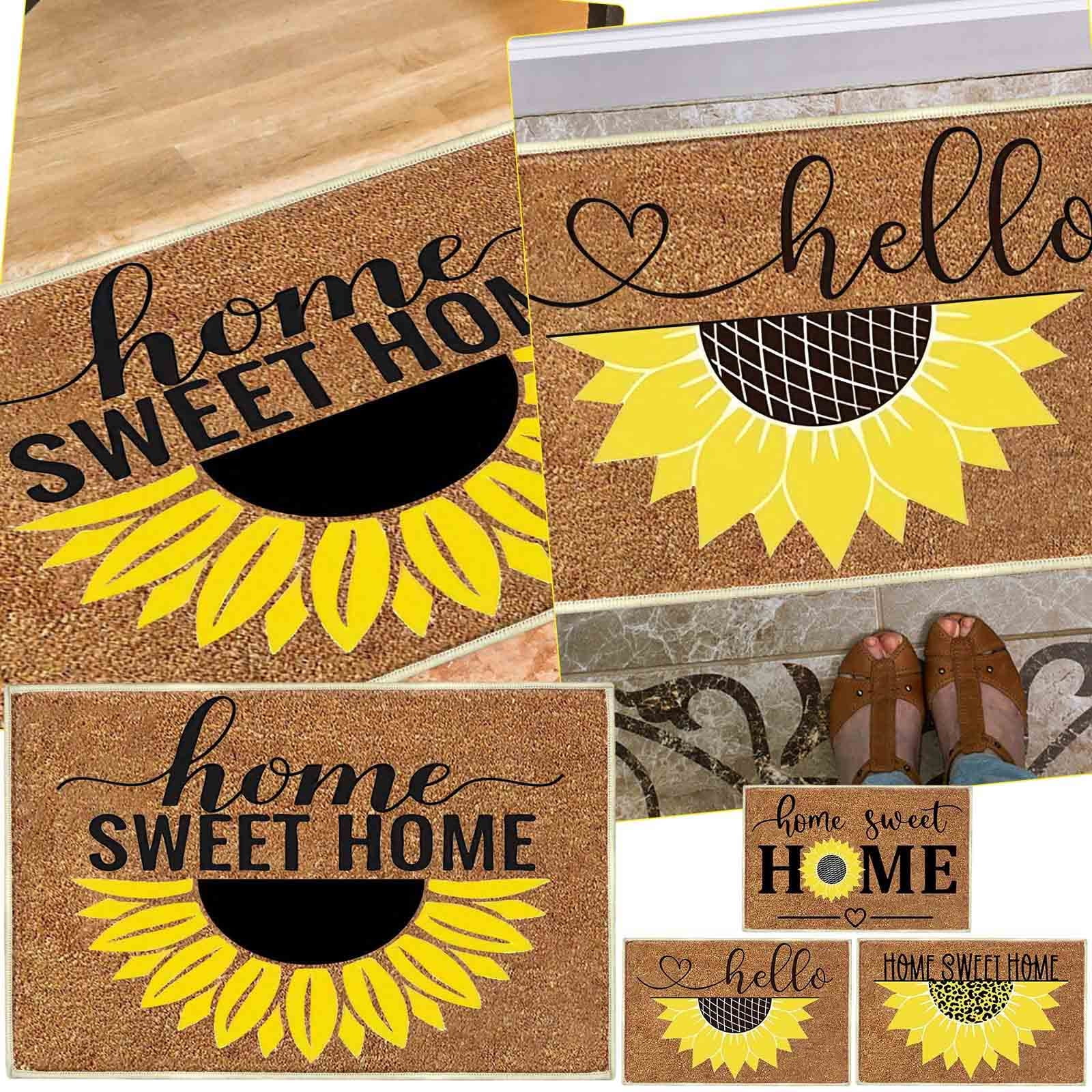 Huayishang Door Mat Clearance, Sunflower Door Mats Sunflower Welcome ...