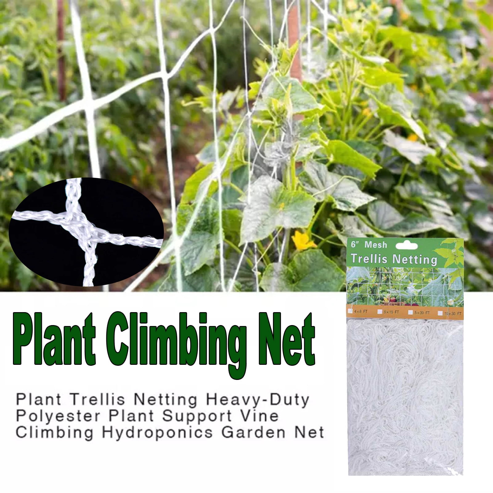 Huayishang 4 x 8ft Garden Netting with Nylon Green Fence - Walmart.com