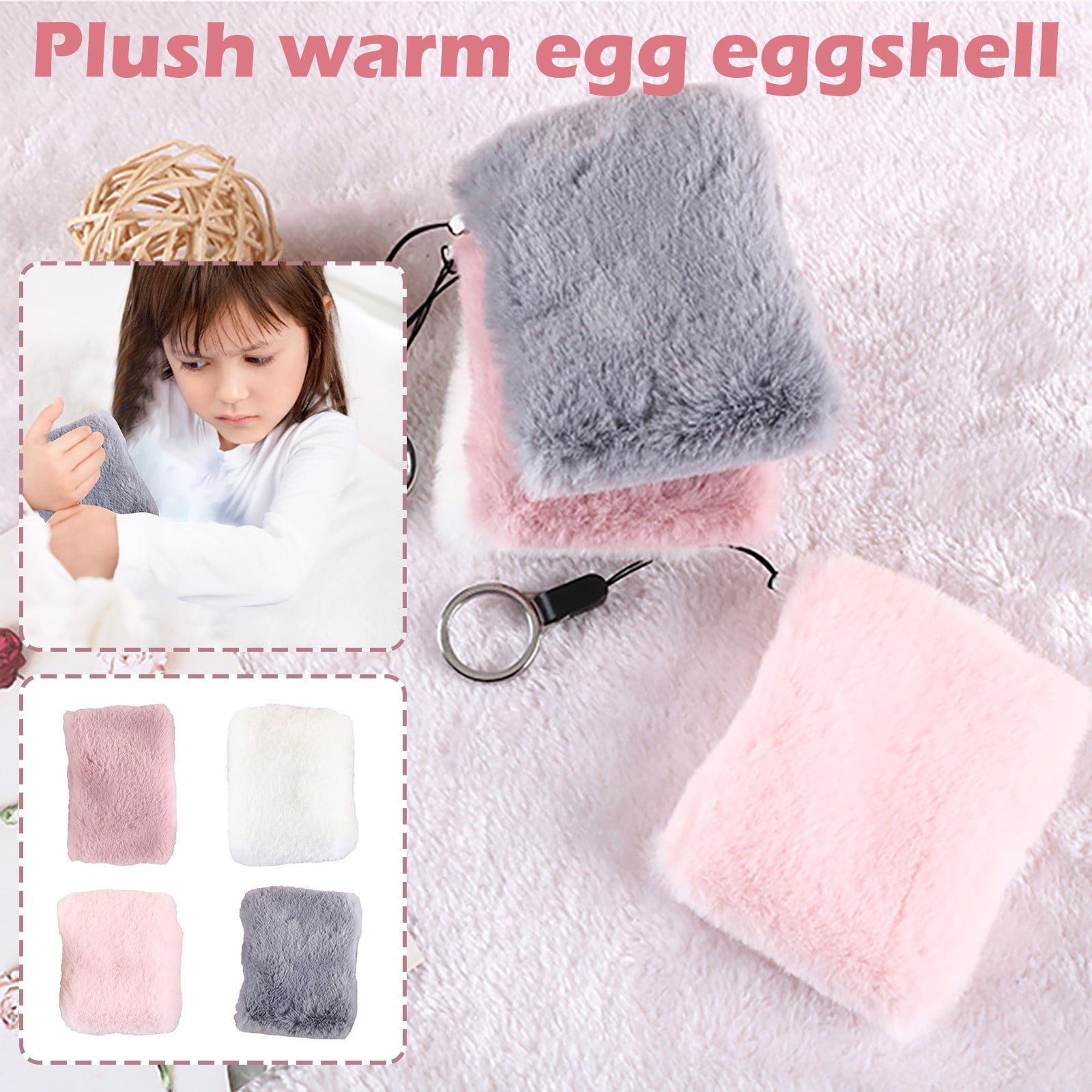 Huayishang Hand Warmers Clearance, Plush Warm Eggs Shell Pocket Mini ...