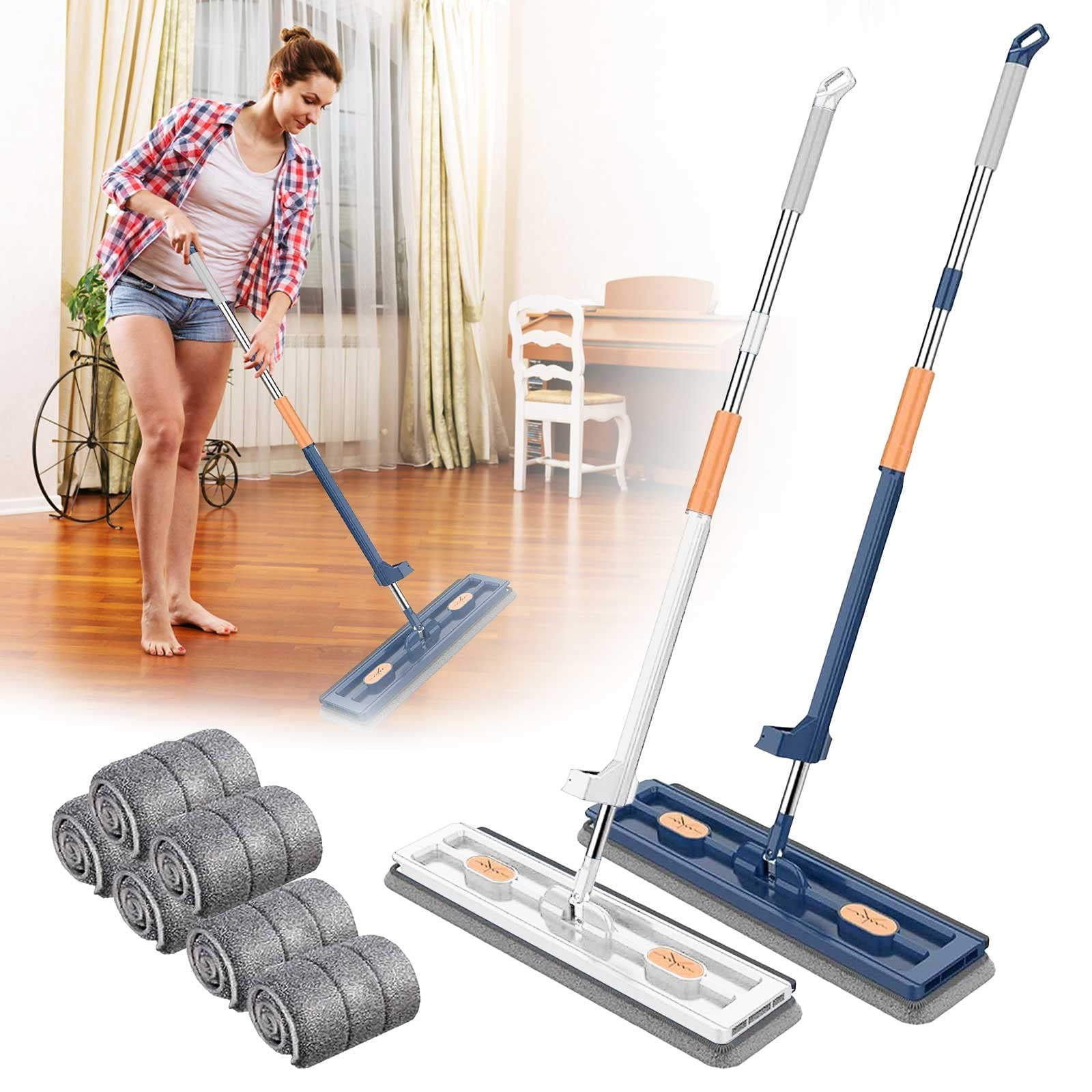 Huayishang Mops for Floor Cleaning Clearance, Large New/Style Flat Mop ...