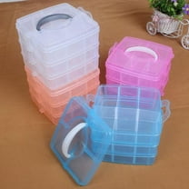 Casewin 3 Tier Transparent Plastic Stackable Storage Box - Adjustable ...