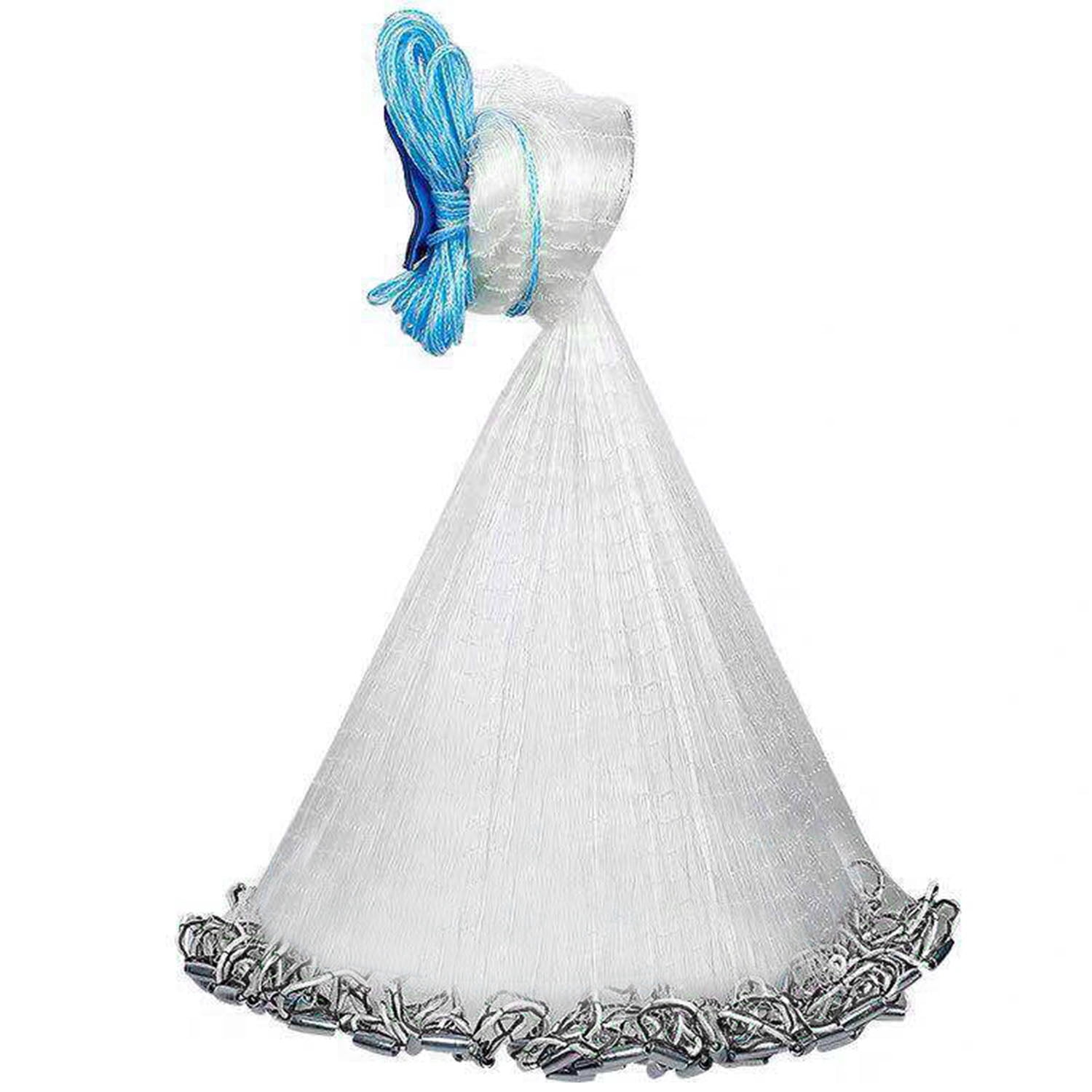 (Huayusheng)--1Pc 2 Size Options 6FT 8FT Radius Fishing Cast Net Bait ...