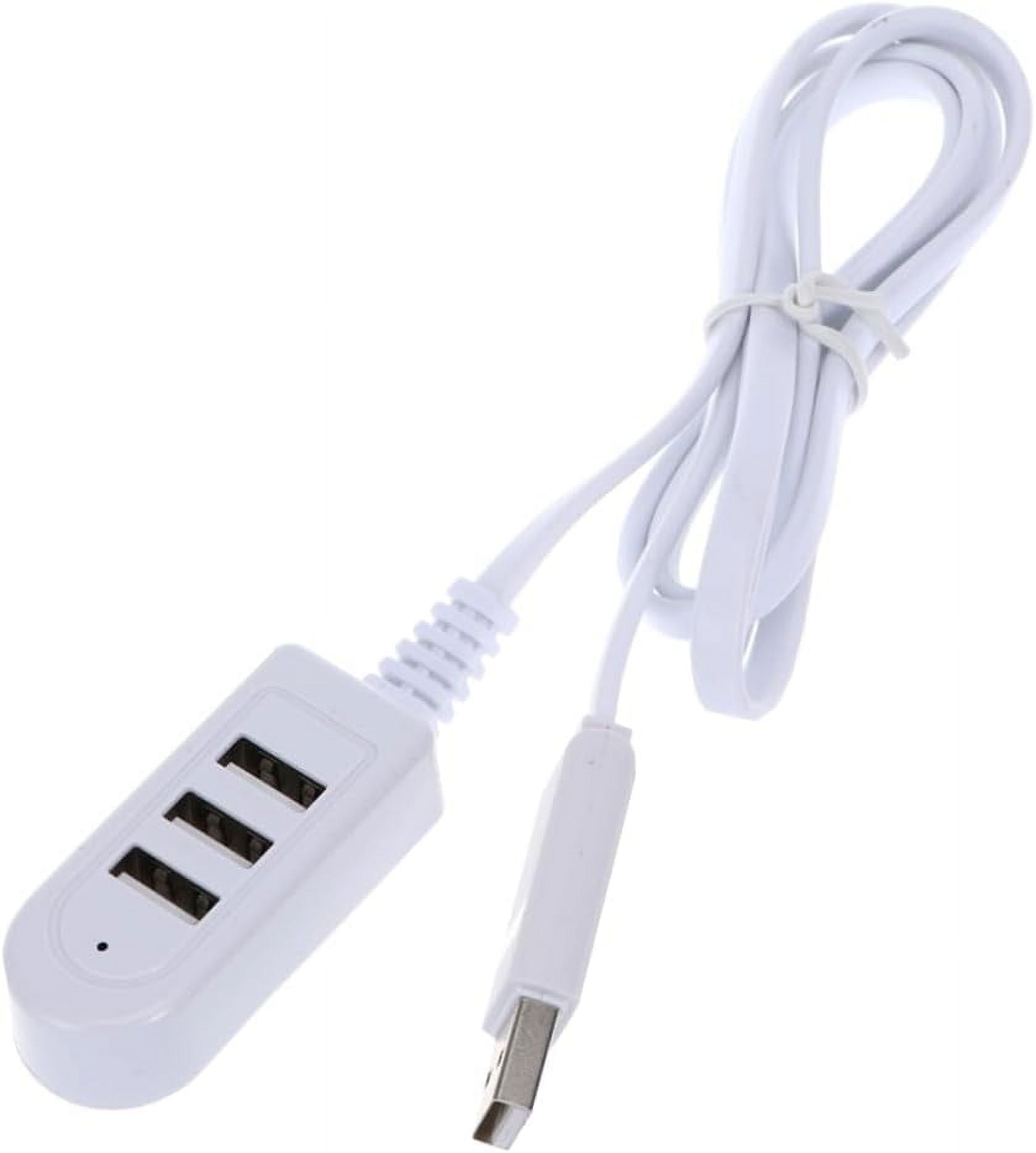LIHUIGMCC USB Mini Extension Cord, Micro USB Hub, 4-Feet White Charging ...