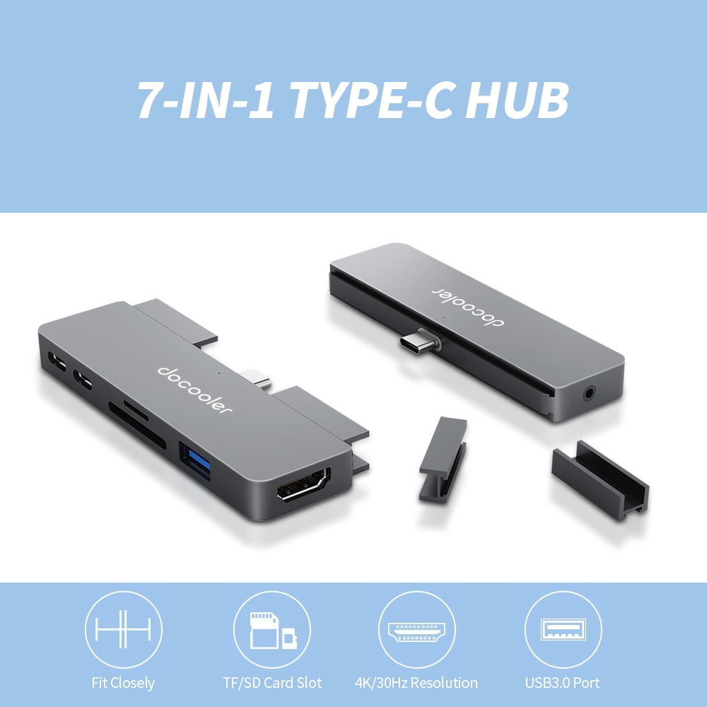 Hub,Type-c Tablet Laptop Compatible With Type-c Hub Port Tf Audio Port ...