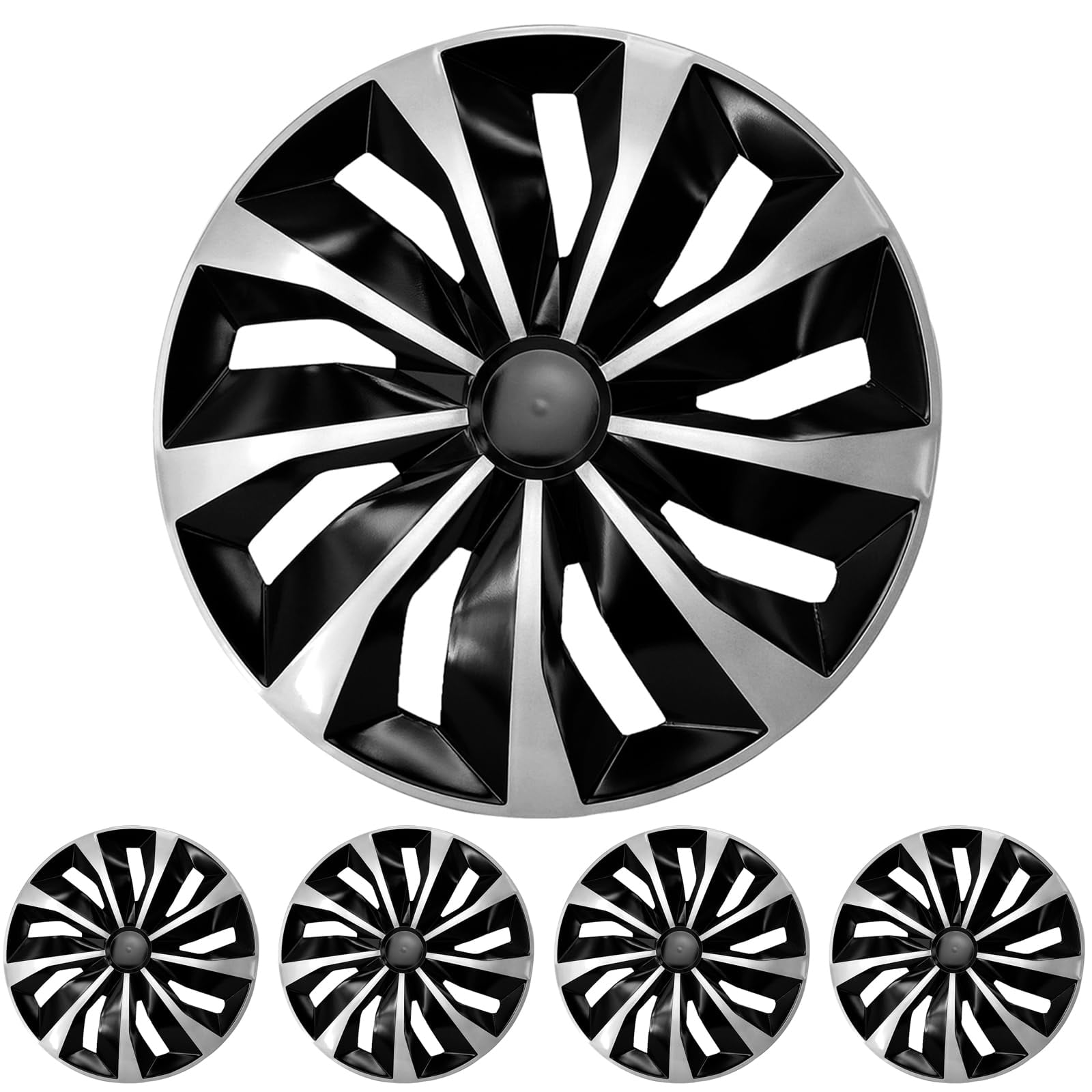 HubCap R15, Set of 4 Hub caps, Universal Wheel Rim Cover ABS Material ...