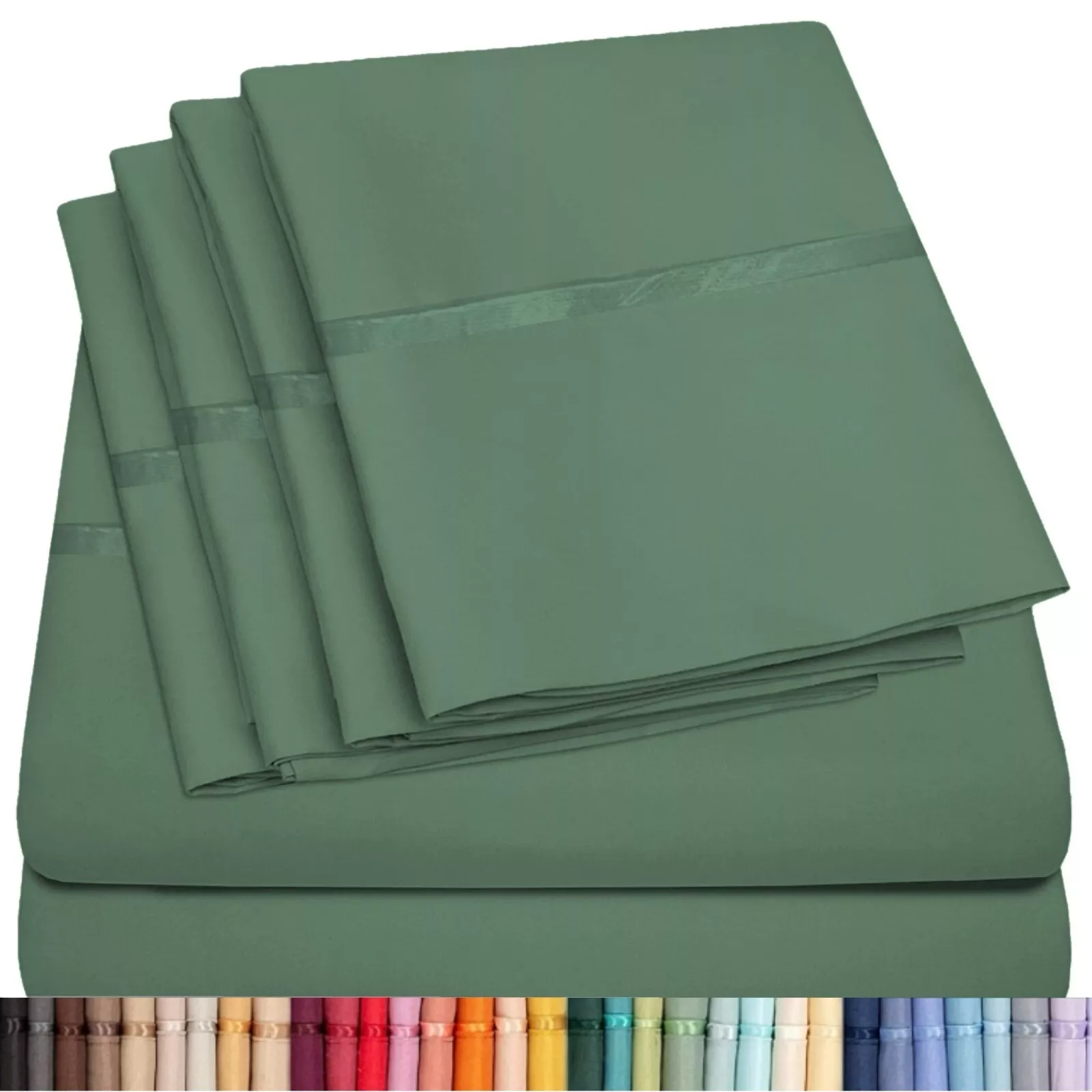 Huba Homes 6 Piece Premium Bamboo Sheet Set, Deep Pockets, 50 Colors ...