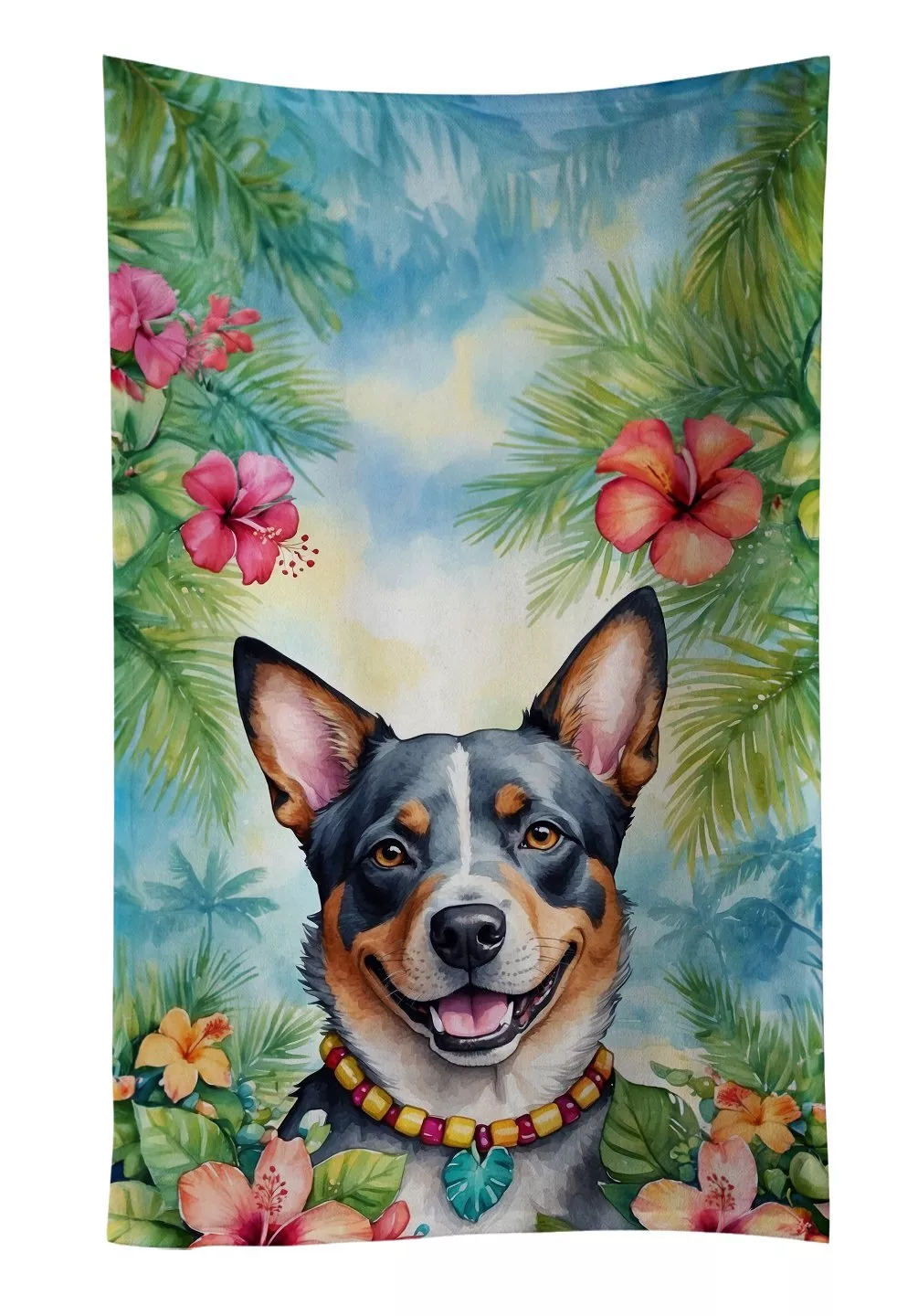 Huba Homes Australian Cattle Dog Luau Kitchen Towel - Walmart.com