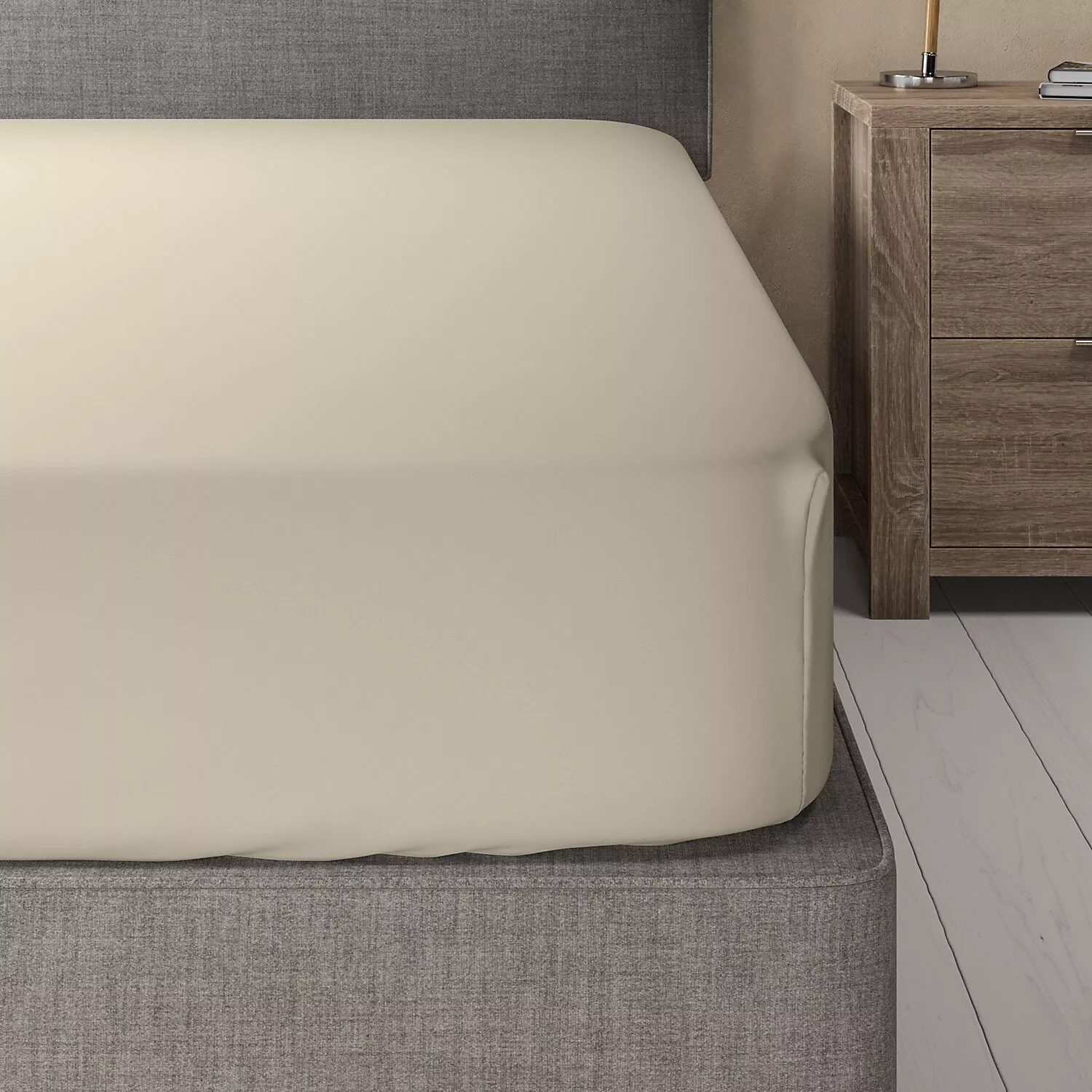 Huba Homes Bamboo-Cotton Blended Fitted Sheet Only Silky Soft 16" Deep ...