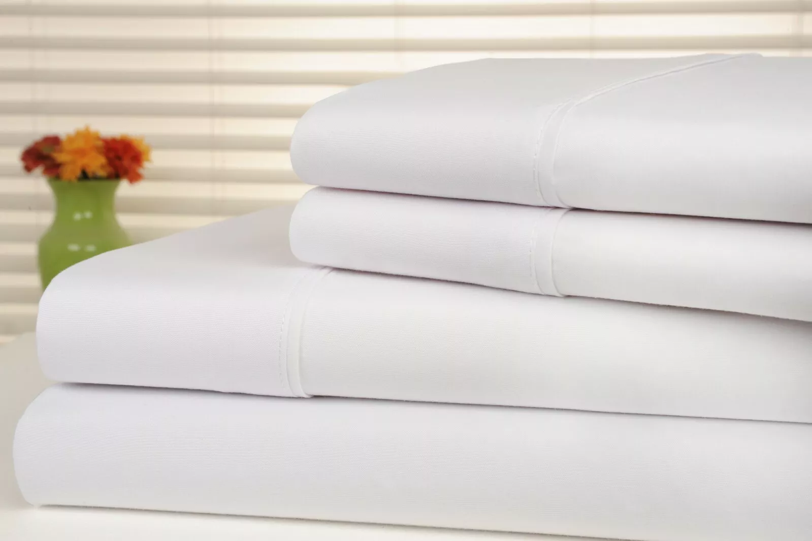Huba Homes Bibb Home Anti-Microbial 4-Piece Sheet Set queen white ...