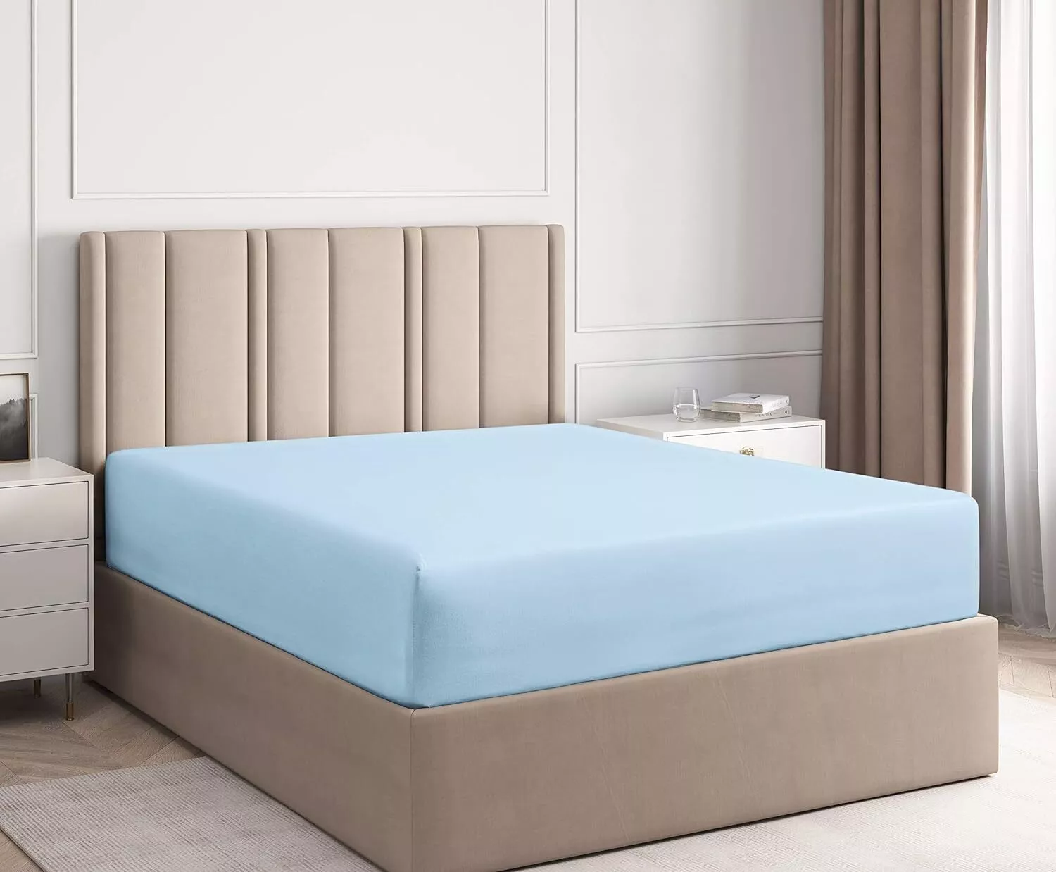 Huba Homes Hotel Luxury Single Fitted Sheet Only, Extra Soft & Wrinkle ...