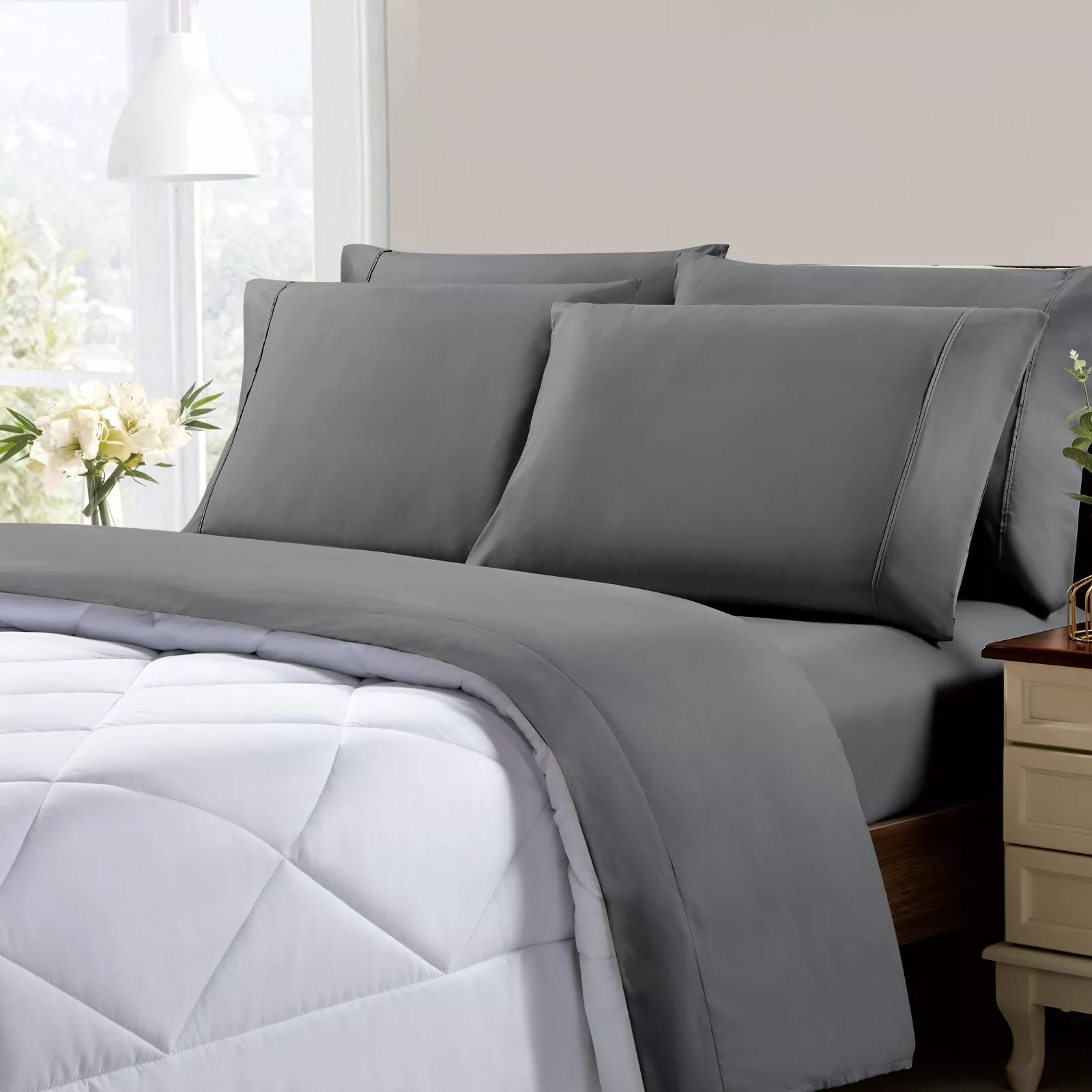 Huba Homes Kathy Ireland Cool Max 6 Piece Ultra Soft Sheet Set queen ...