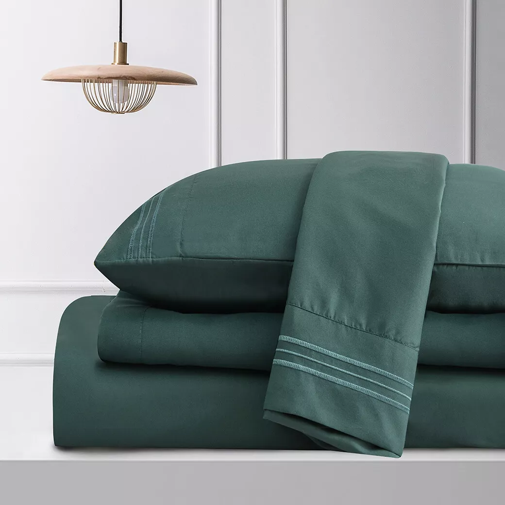 Huba Homes Luxury Bamboo Sheets,Queen King Full Twin Split Size, Deep ...