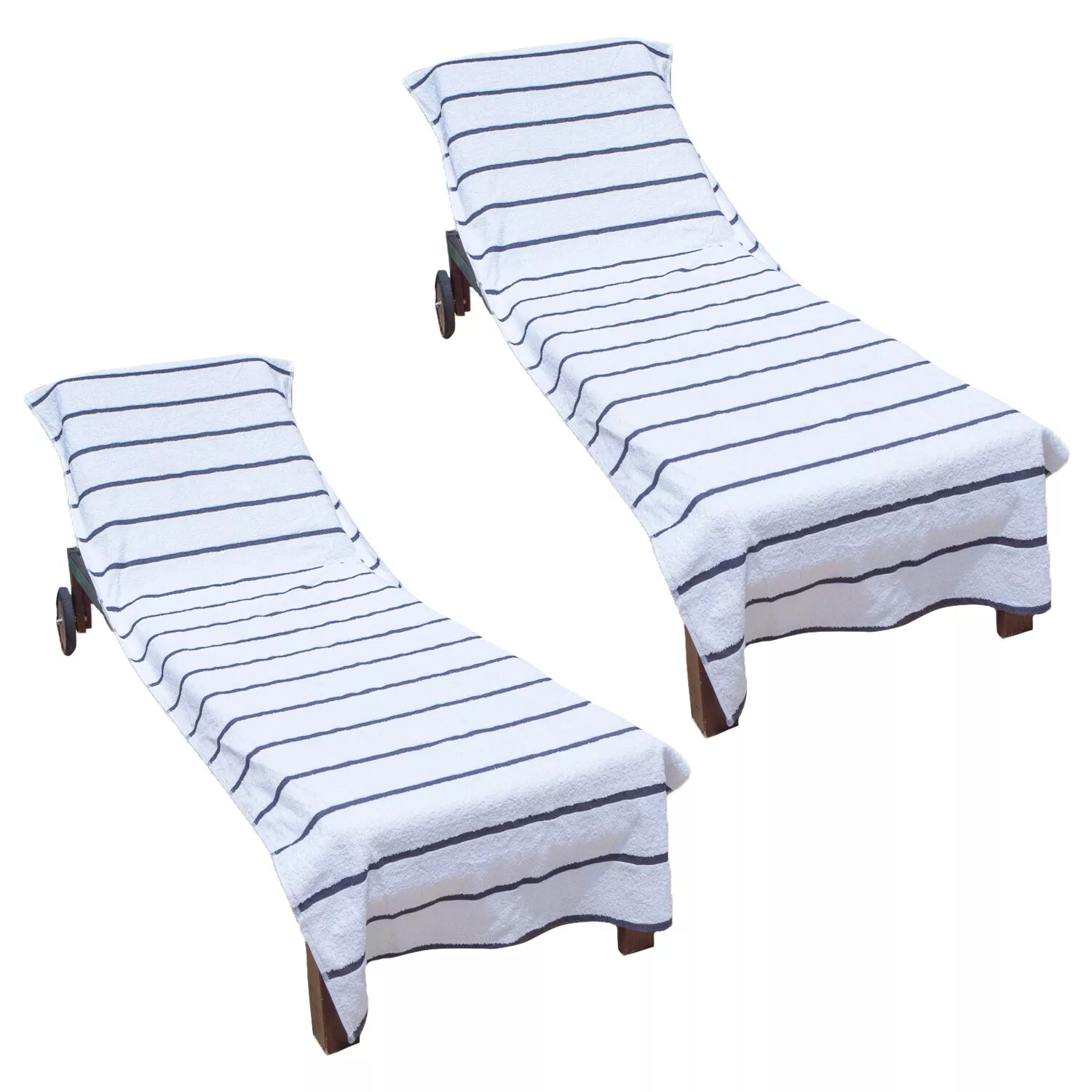 Huba Homes Pack of 2 Beach Lounge Chair Towels, Extra Large 30x85 w ...
