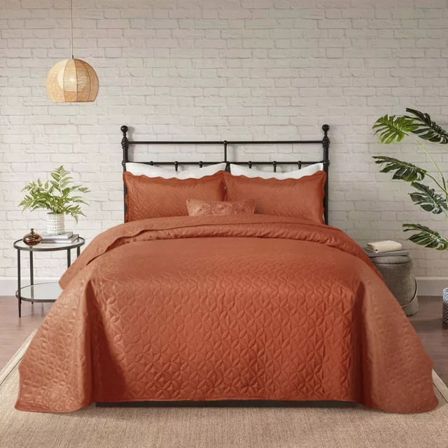 Huba Homes Quilted Bedspread 3 Piece Reversible queen Size Coverlet ...