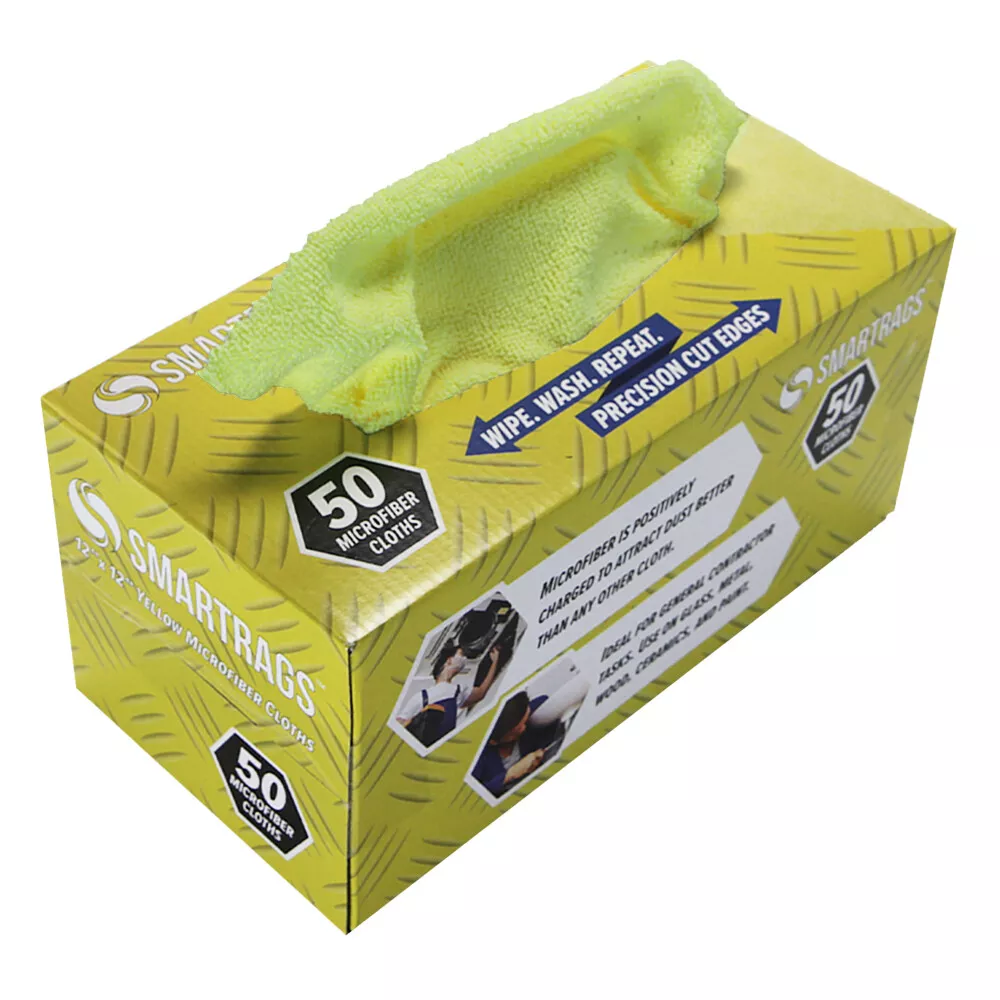 Huba Homes Smart Rags Cleaning Cloths (Box of 50), Lint Free 12x12 ...