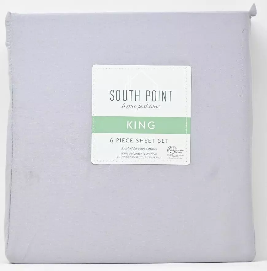 Huba Homes South Point Home Fashions Microfiber 6-Piece Sheet Set King ...