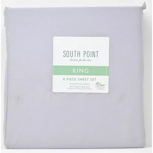 Huba Homes South Point Home Fashions Microfiber 6-Piece Sheet Set King ...