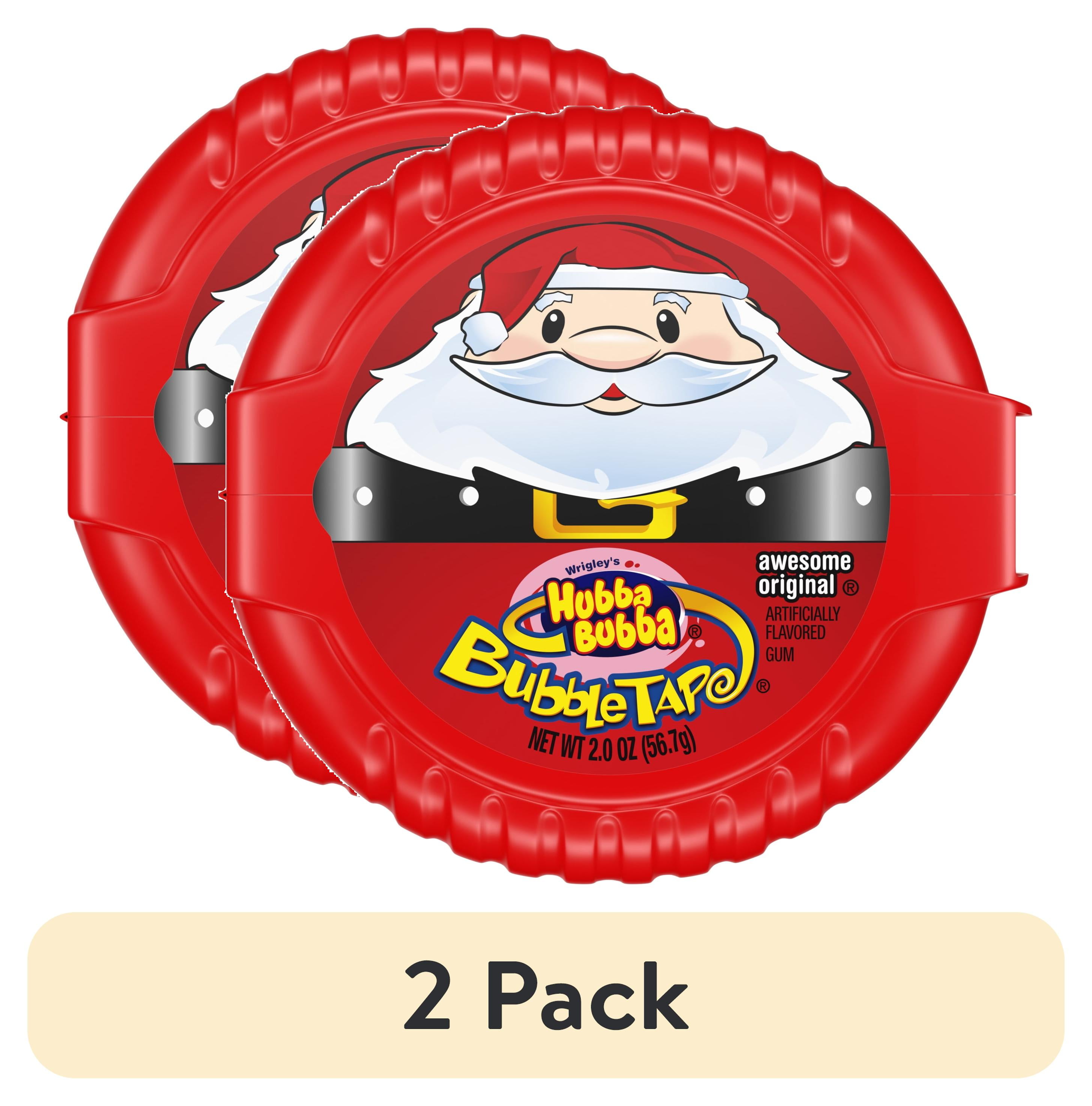 (2 pack) Hubba Bubba Bubble Gum Tape Christmas Candy Stocking Stuffer, 2.0 oz - Walmart.com