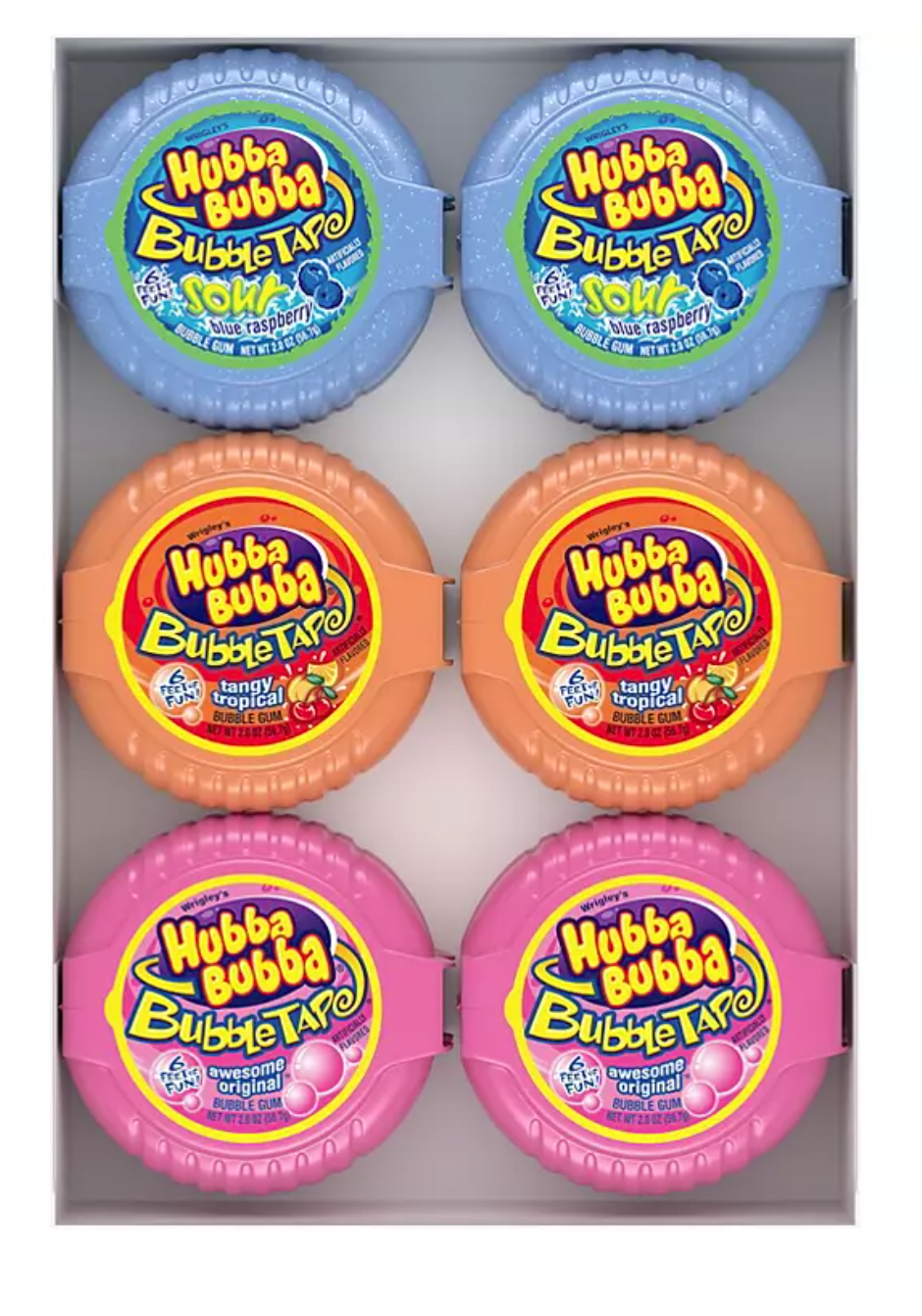 Hubba Bubba Original Bubble Gum Tape, 72 Feet of Flavorful Fun (2 oz ...