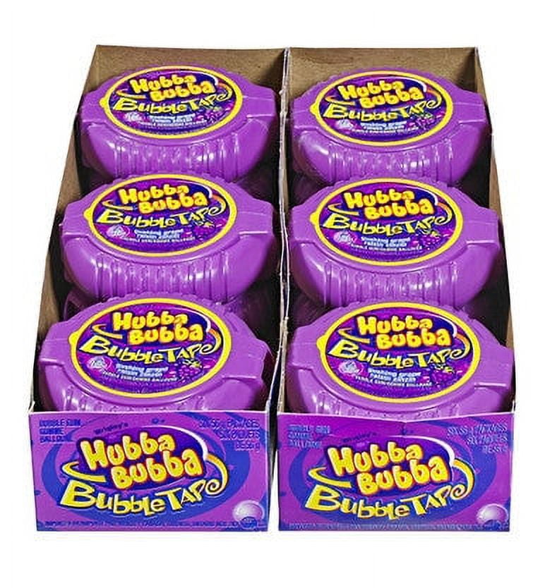 Hubba Bubba Bubble Tape, Gushing Grape, 6 Feet of Gum, 12 Count ...