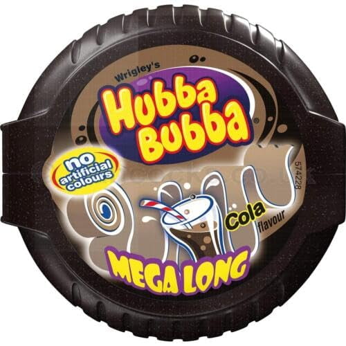 Hubba Bubba Mega Long Bubble Gum Tape (56g) - Cola Flavour - Chew Fun ...