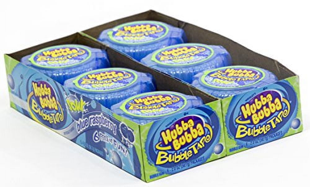 Hubba Bubble Tape Sour Blue Raspberry 12 Pack Box - Walmart.com
