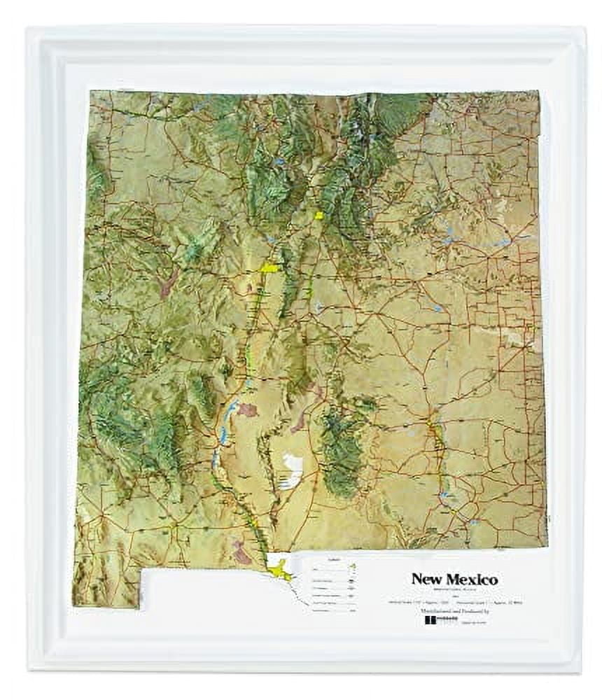 Hubbard Scientific 3D New Mexico Map | A True Raised Relief Map - You ...