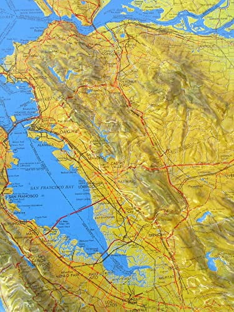 Hubbard Scientific 3D San Francisco Bay SF2225 Map | A True Raised ...