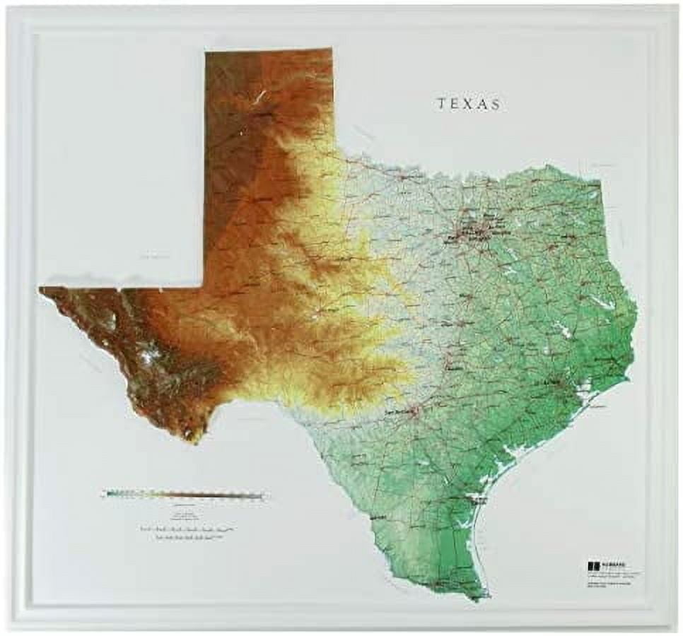Hubbard Scientific 3D Texas Map | A True Raised Relief Map - You Can ...