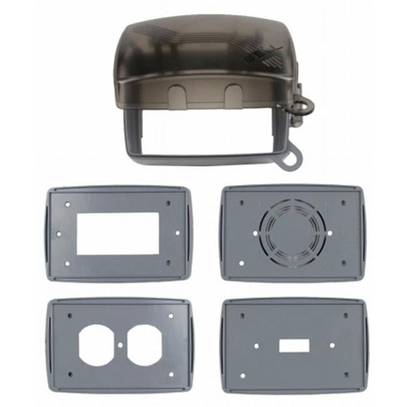 Hubbel Electric Raco 4 Plate Gray Single Gang While In Use Horizontal ...