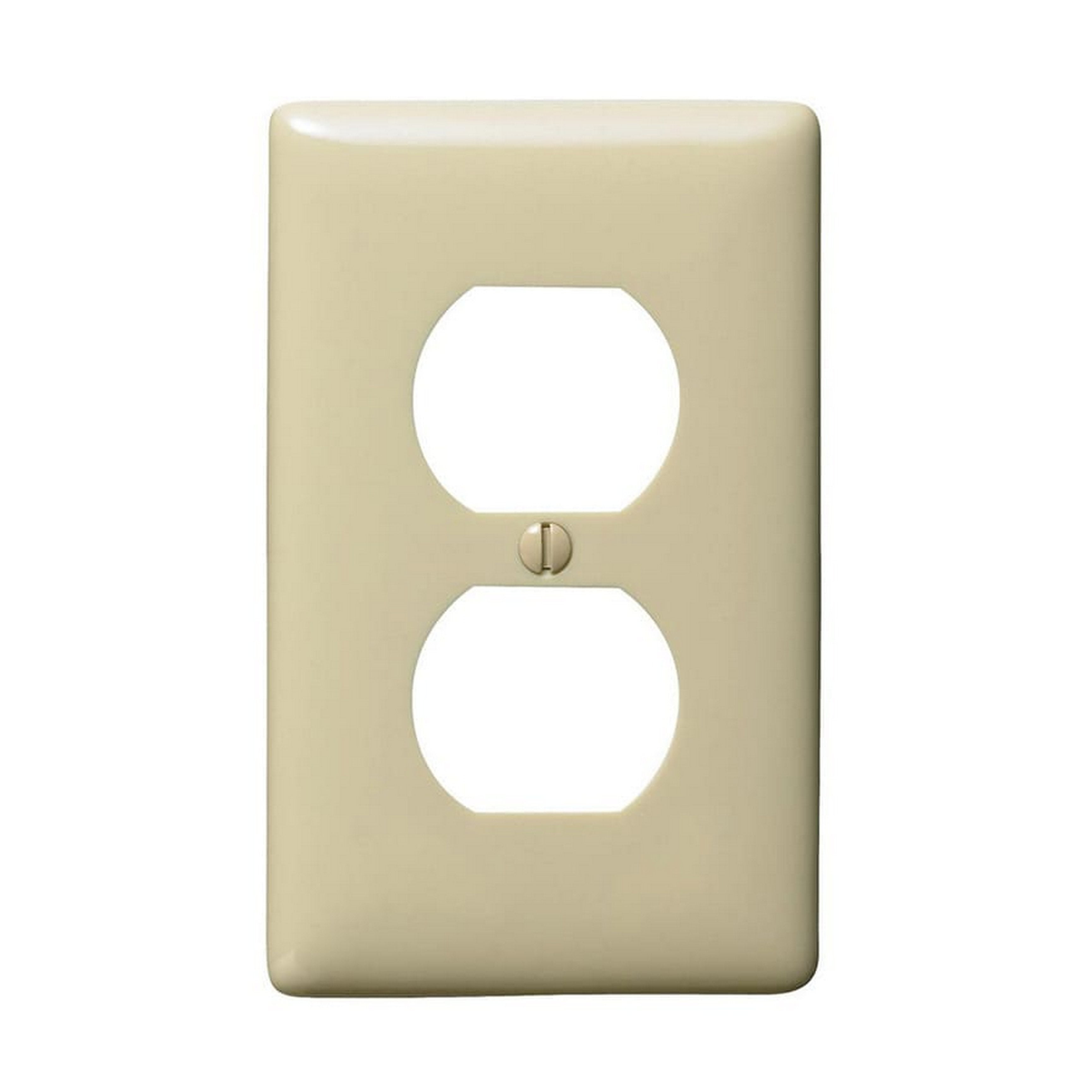 Hubbell 1-Gang Ivory Duplex Midsize Nylon Wall Plate NPJ8IZ - Walmart.com