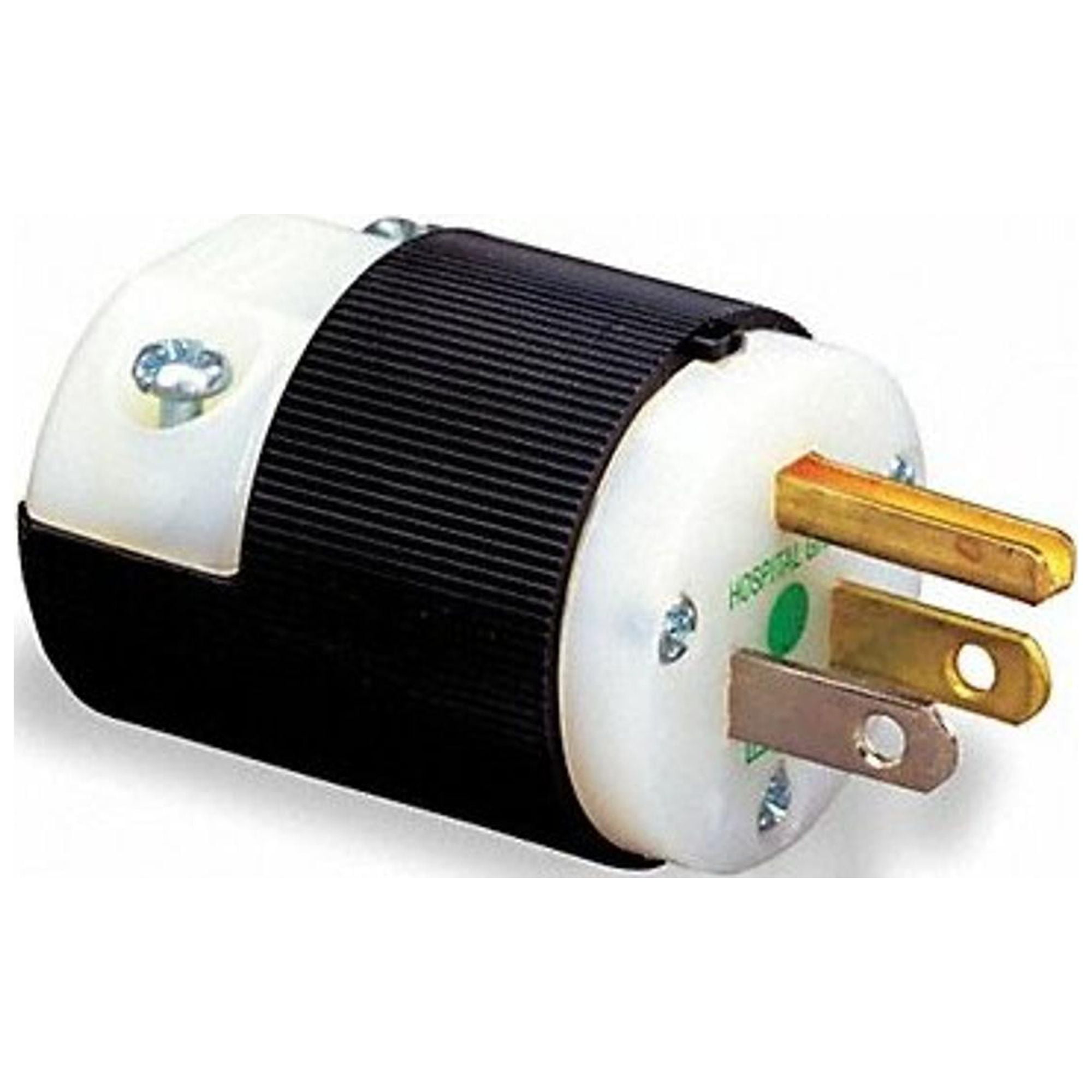 Hubbell Wiring Device-Kellems Strt Plg,Blk; Wht,15 A,Stnd,5-15P ...