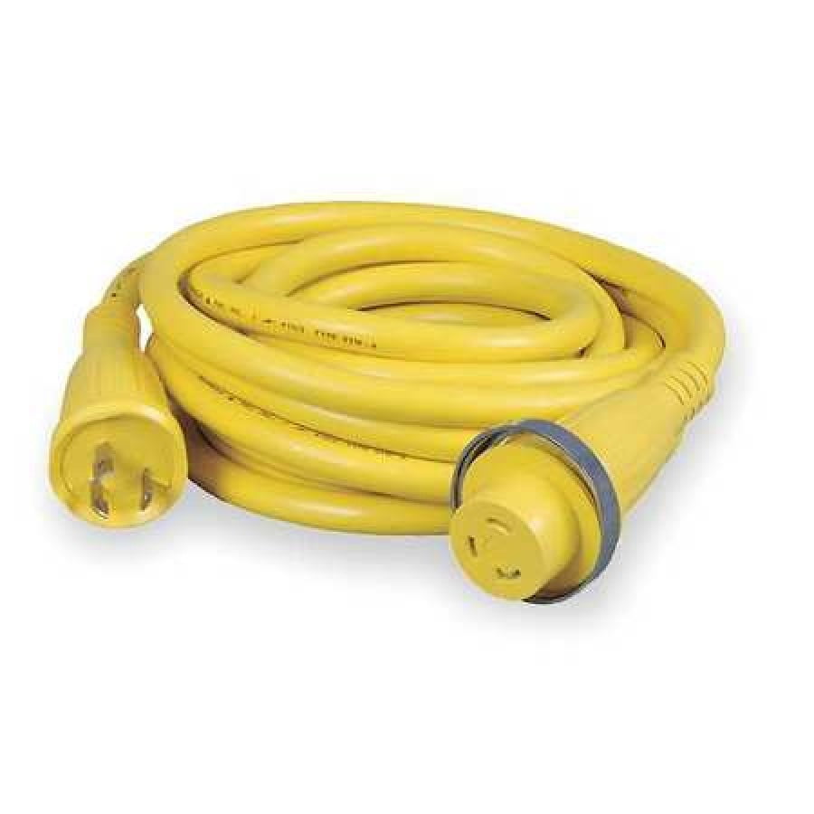 Hubbell 30A 125V 25' Vinyl Jacketed Pre Wired Shore Power Cable Set ...