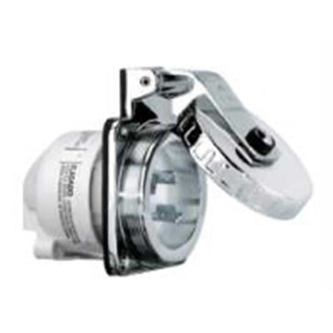 Hubbell 30A Inlet Round Stainless Steel - Walmart.com