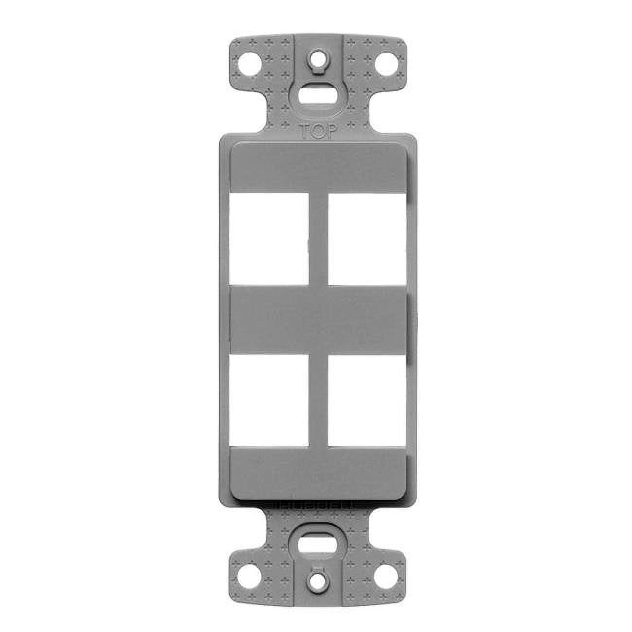 Hubbell 4 Port Decorator Keystone Frame Plate, Gray - Walmart.com