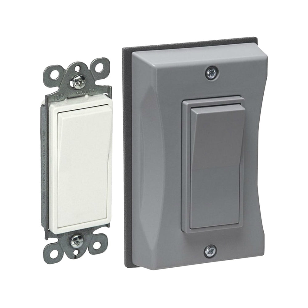 Hubbell 5122-0 Weatherproof Outdoor Rocker Switch Cover With Switch ...