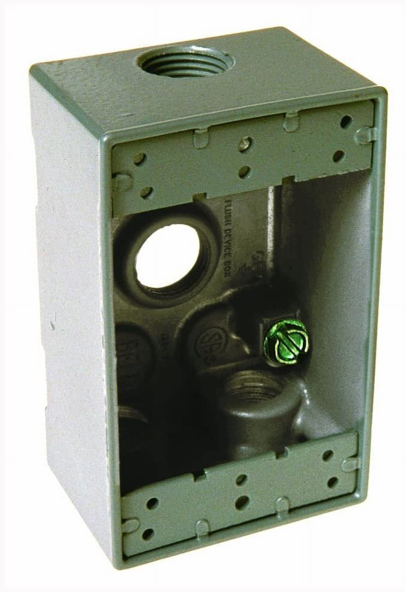 Hubbell 5321-0 Outlet Box, 1 Gang, 18.3 Cu-In, 4-1/2 In L X 2-3/4 In W ...