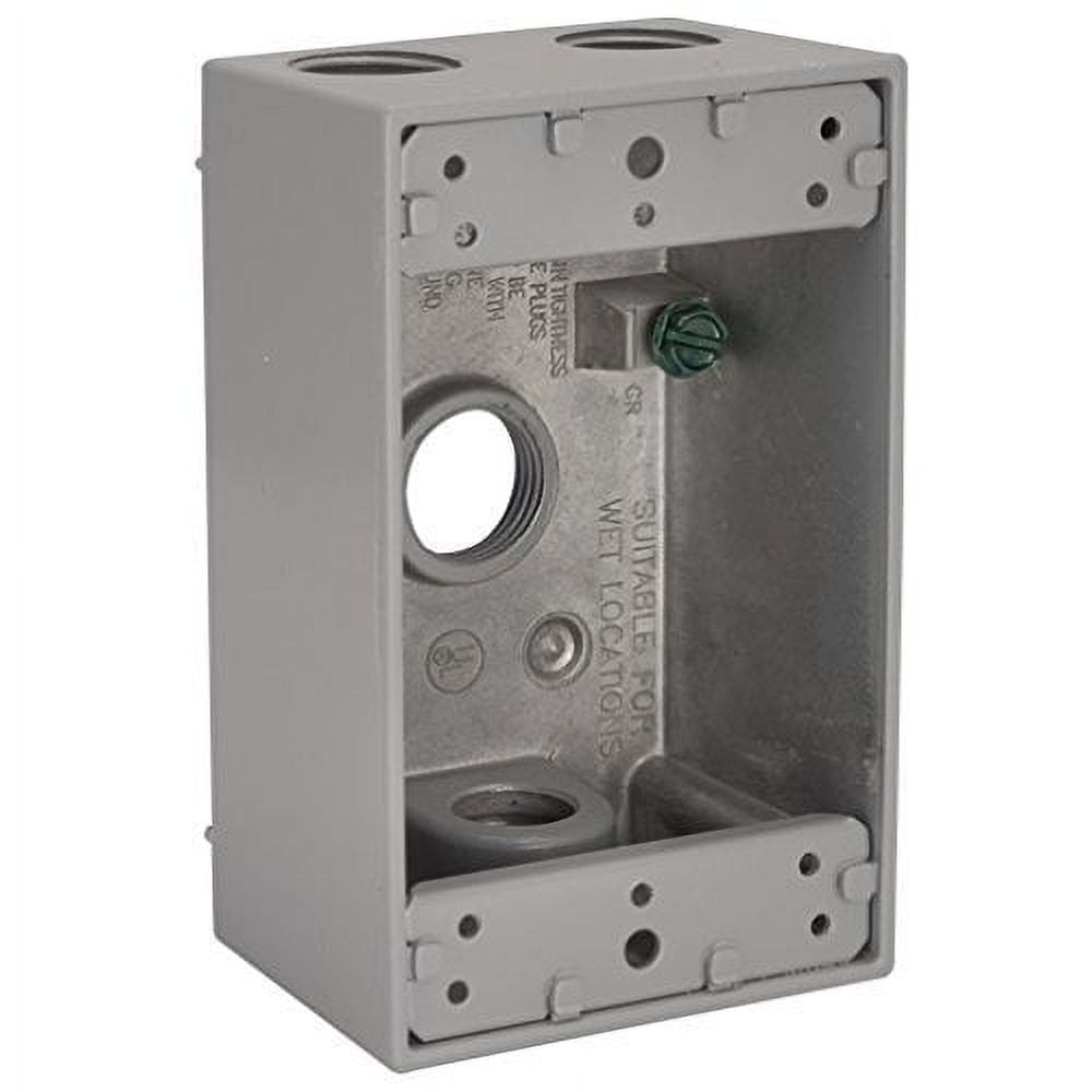 Hubbell 5321-5 Bell Raco Weatherproof Outlet Box, 1 Gang, 18.3 Cu-In X ...