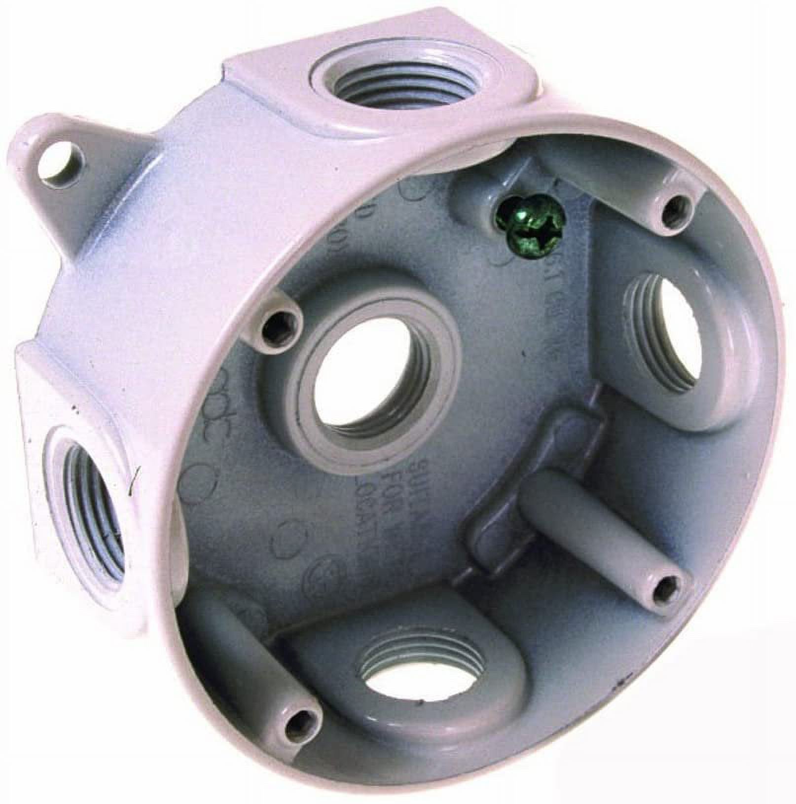 Hubbell 5361-1 Bell Raco Single Ended Splice Box, 16.1 Cu-In, 4 In Dia ...