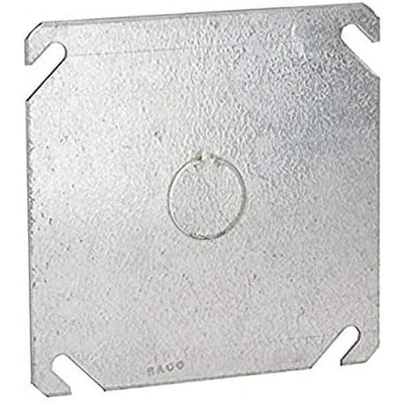 Hubbell-753 Square Cover, Flat, 1/2" Knock-Out, 4" (Pack of 50) Gray ...