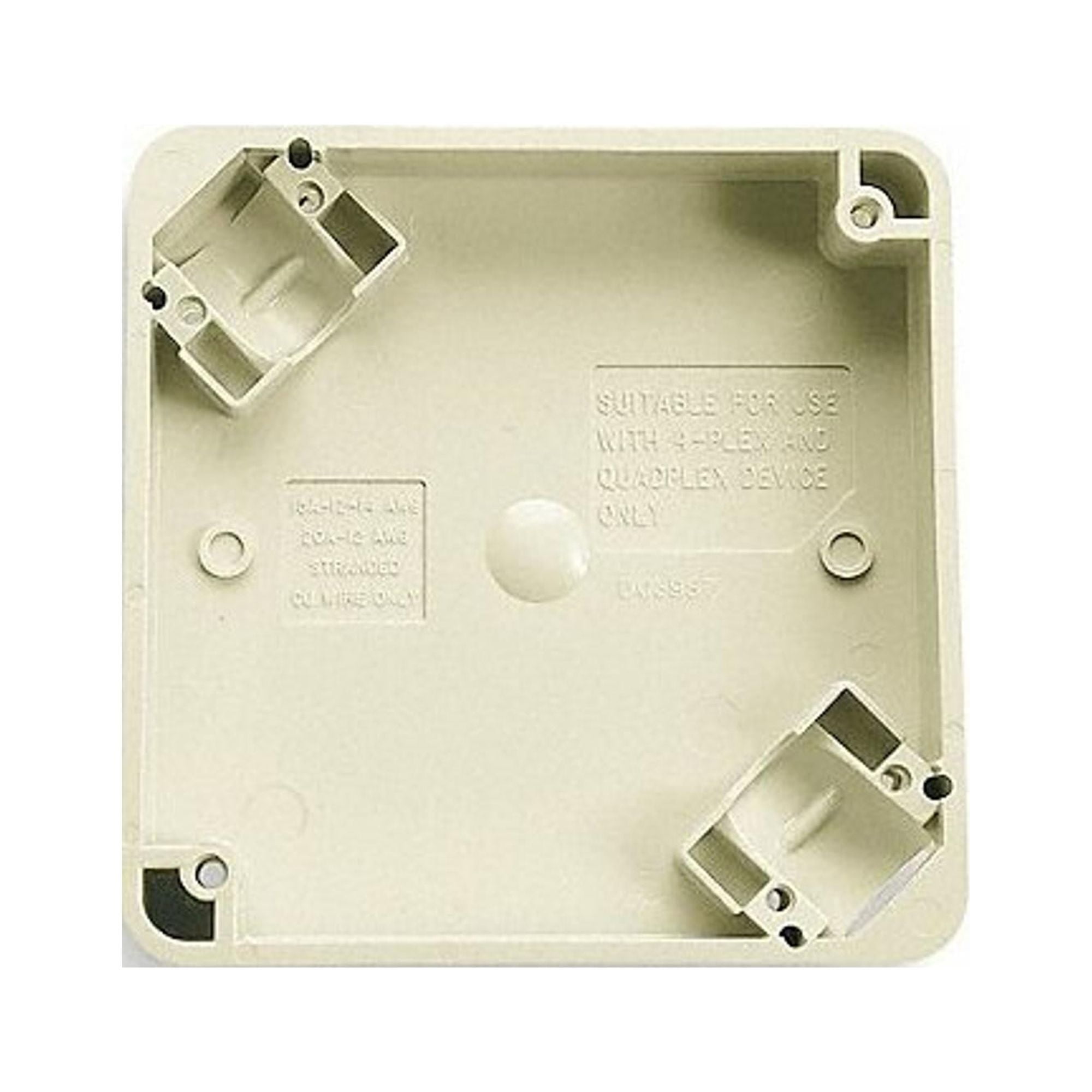Hubbell Wiring Device-Kellems Adapter Box,Ivory,4 in Square Box HBL4PBI ...