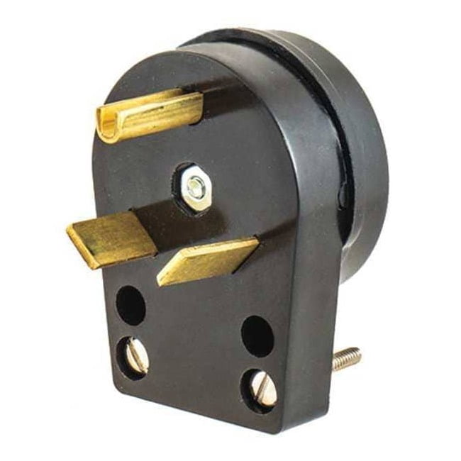 Hubbell Wiring Device-Kellems Agl Strt Blade Plug,Blk,30 A,Stnd,TT-30P ...