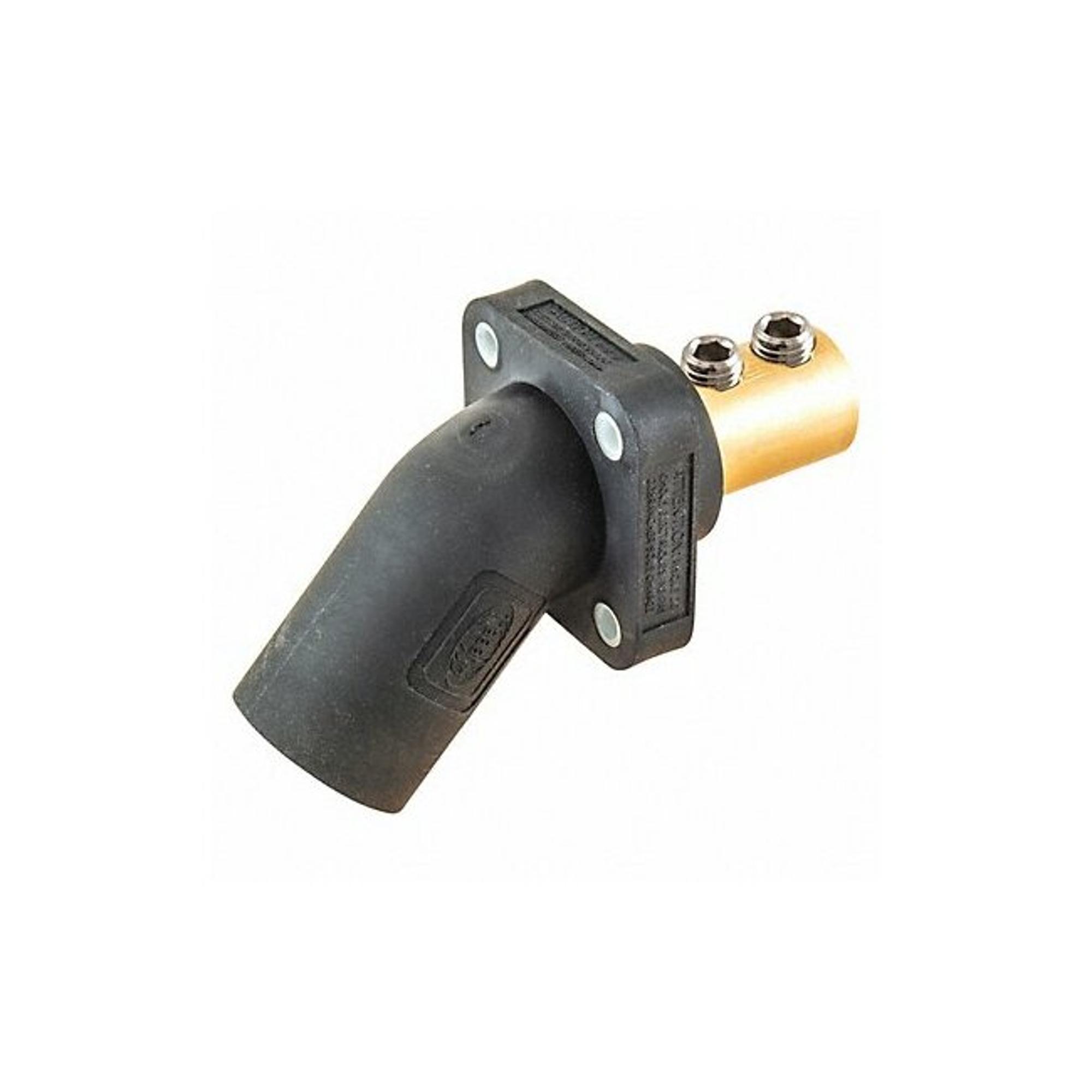 Hubbell Wiring Device-Kellems Angled Recp,Blk,Male,Dbl Set Screw,400 A ...