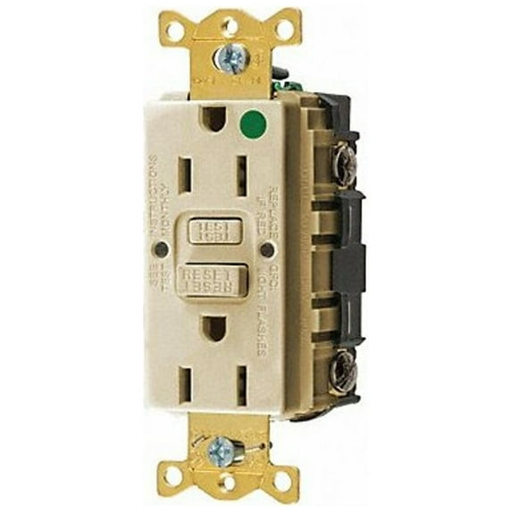 Hubbell Autoguard Hospital Grade Standard Gfci Receptacle, Ivory, Nema ...