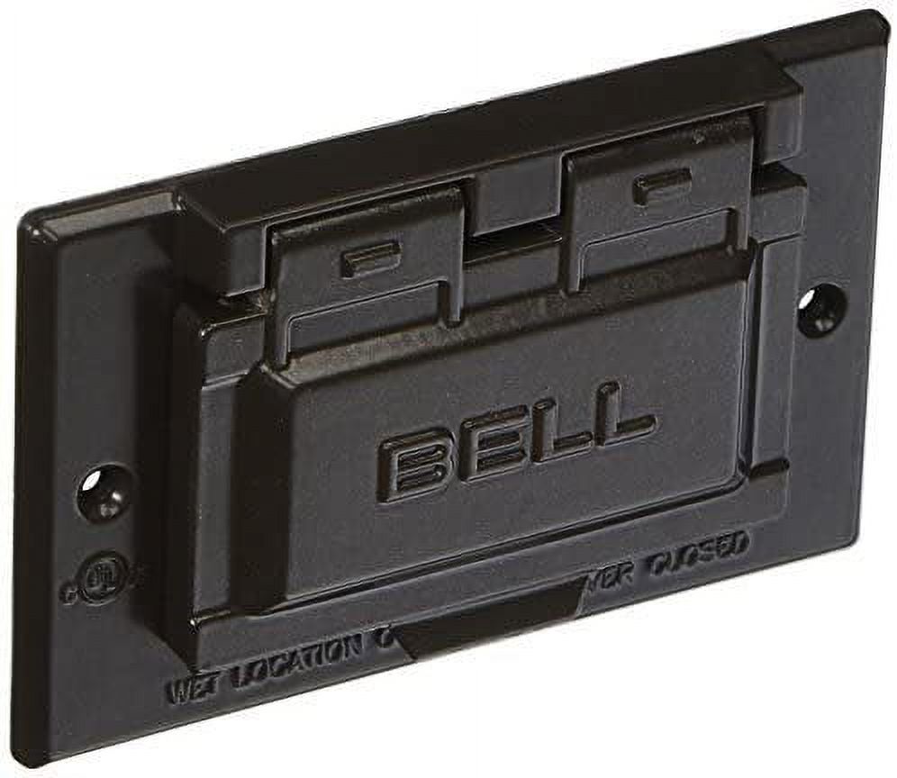 Hubbell Bell 5101-2 Horizontal GFCI Single Gang Weatherproof Cover ...