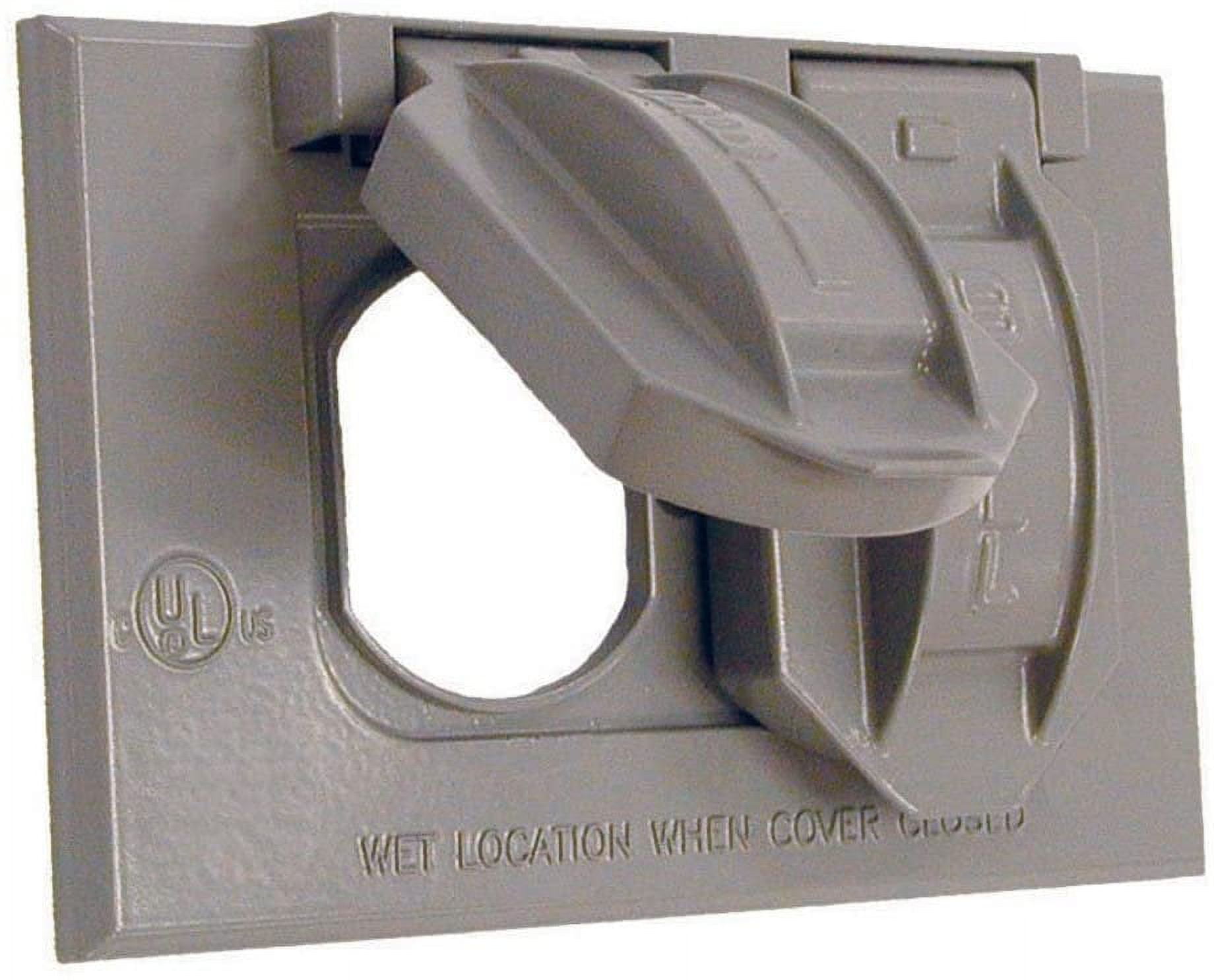 Hubbell Bell 5180-0 Horizontal Duplex Single Gang Weatherproof Cover ...