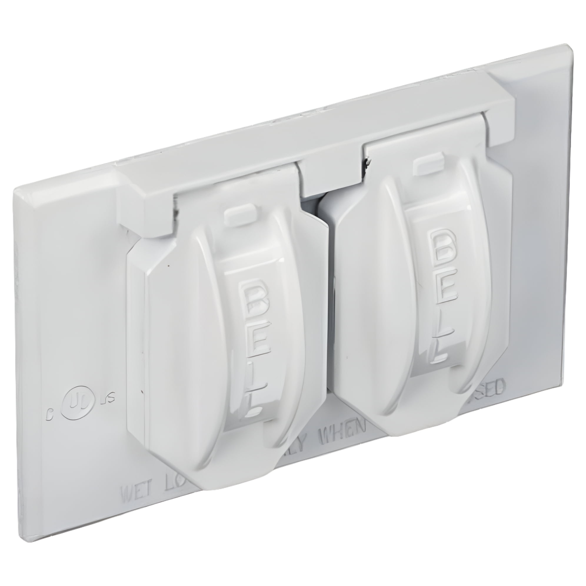 Hubbell-Bell 5180-1 Horizontal Duplex Single Gang Weatherproof Cover ...