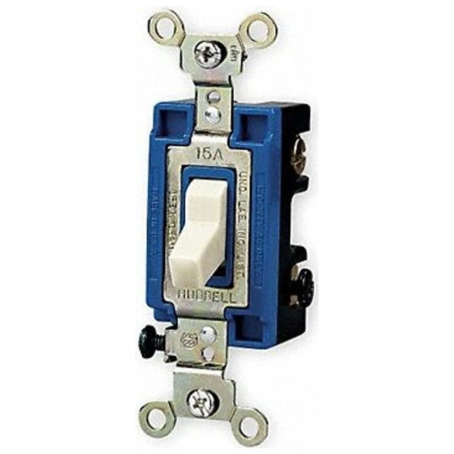 Hubbell CS115I Commercial Grade Single Pole Ivory Toggle Light Switch ...